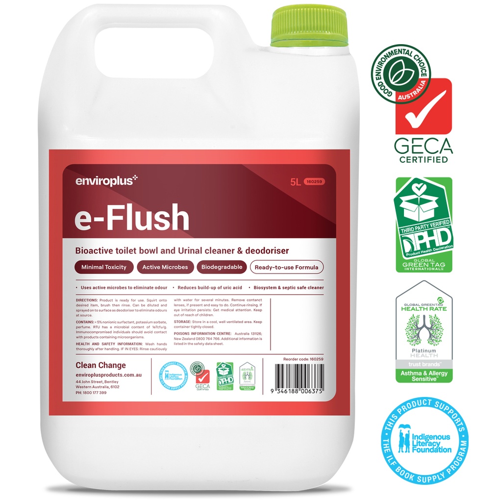 E-FLUSH TOILET AND URINAL CLEANER 5L | Cleaning Products Australia ...